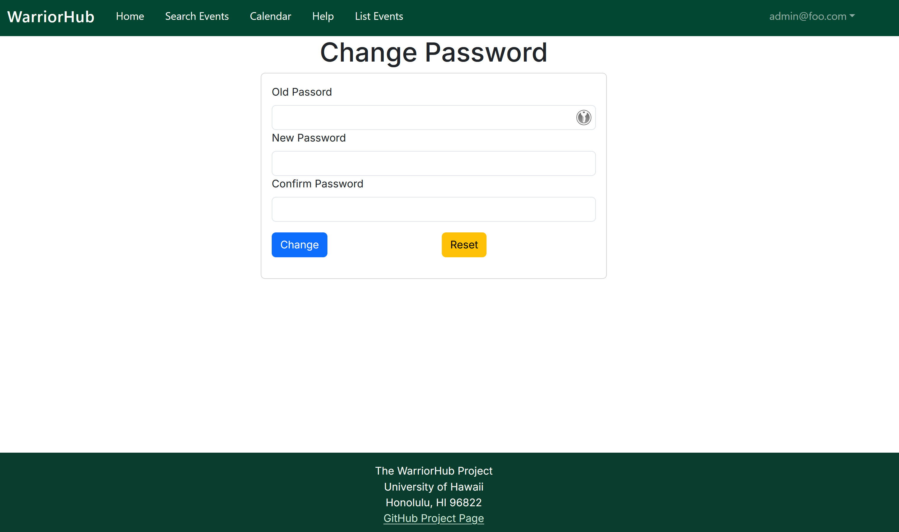 WarriorHub: UH Mānoa Event Scheduler | WarriorHub